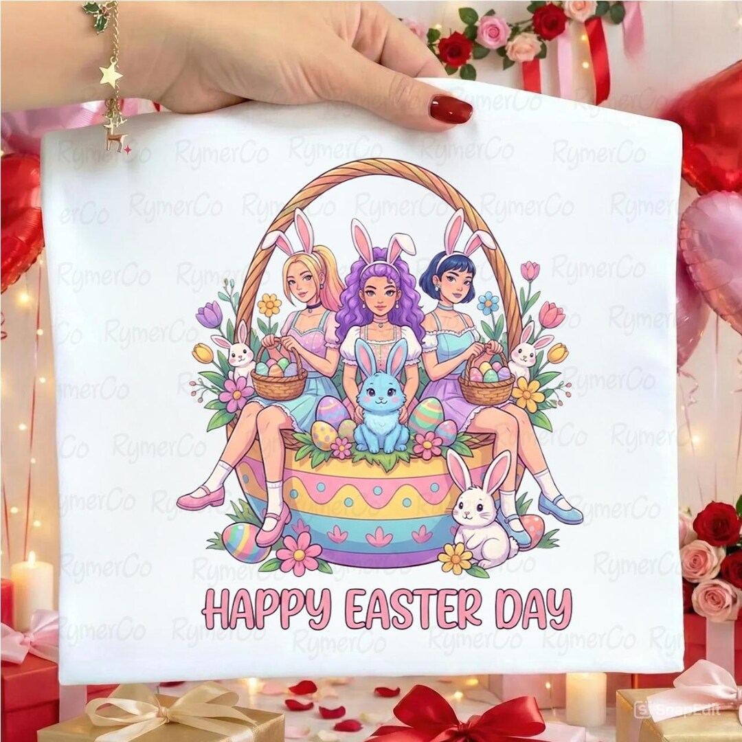 Huntrix Easter Day PNG, Retro Easter Png, Happy Easter Day Png, Preppy ...