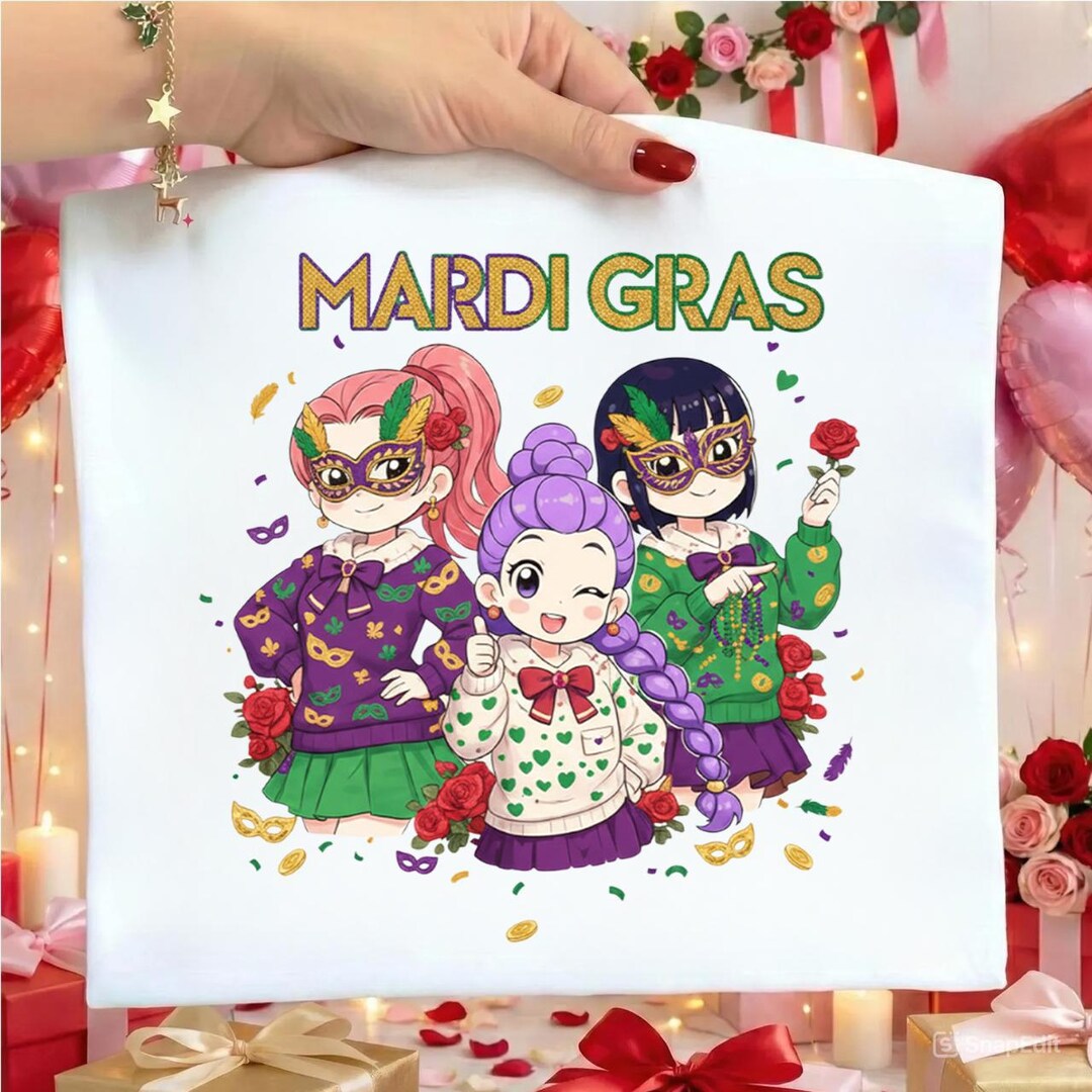 Huntrix Mardi Gras PNG, Huntrix Anime Girl Group PNG, Mardi Gras Png ...