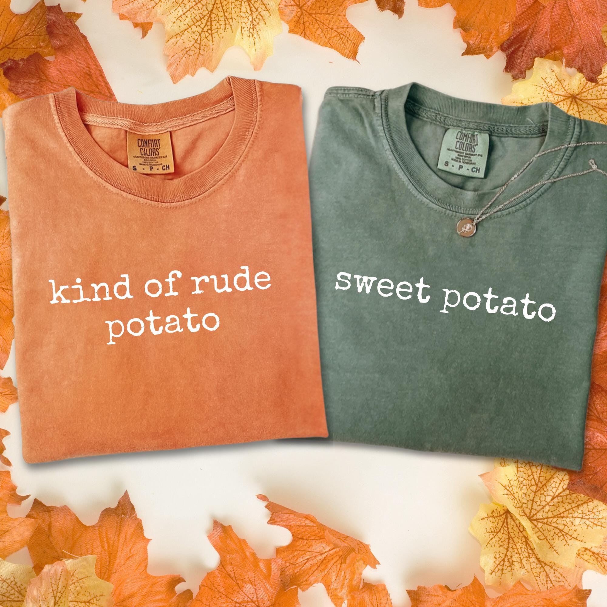 Sweet Potato & Kind of Rude Potato PNG, Funny Matching Couple ...