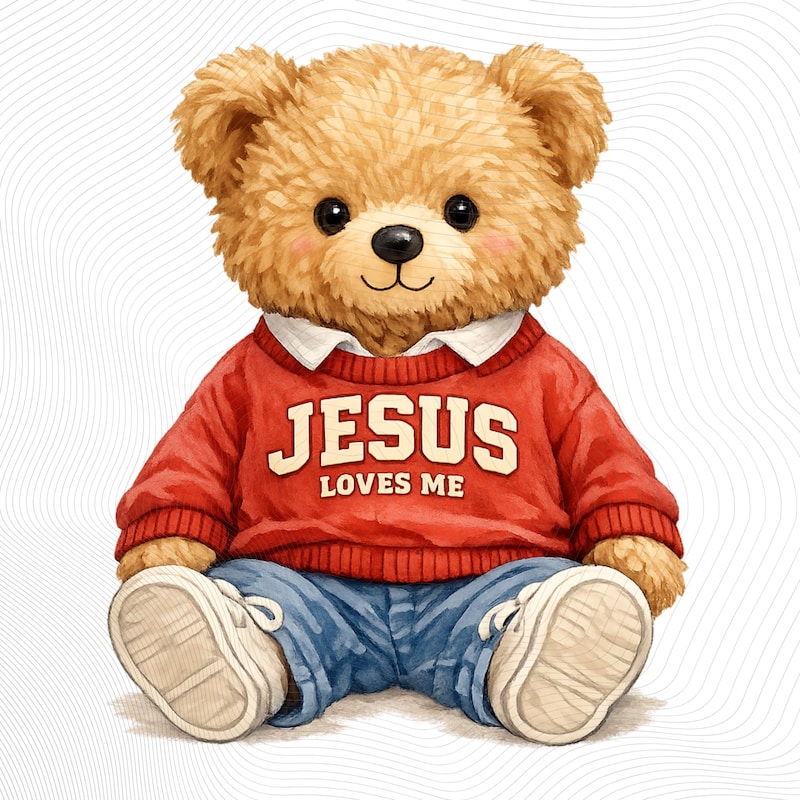 Teddy Bear Jesus Clipart - Etsy