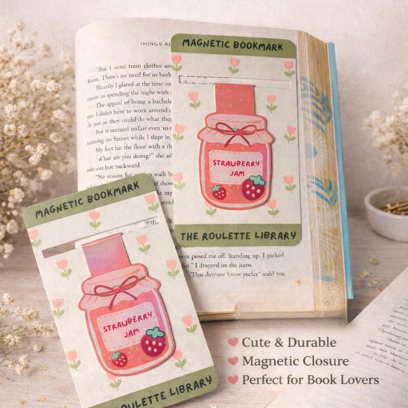 Magnetic Glitter Bookmark - Etsy