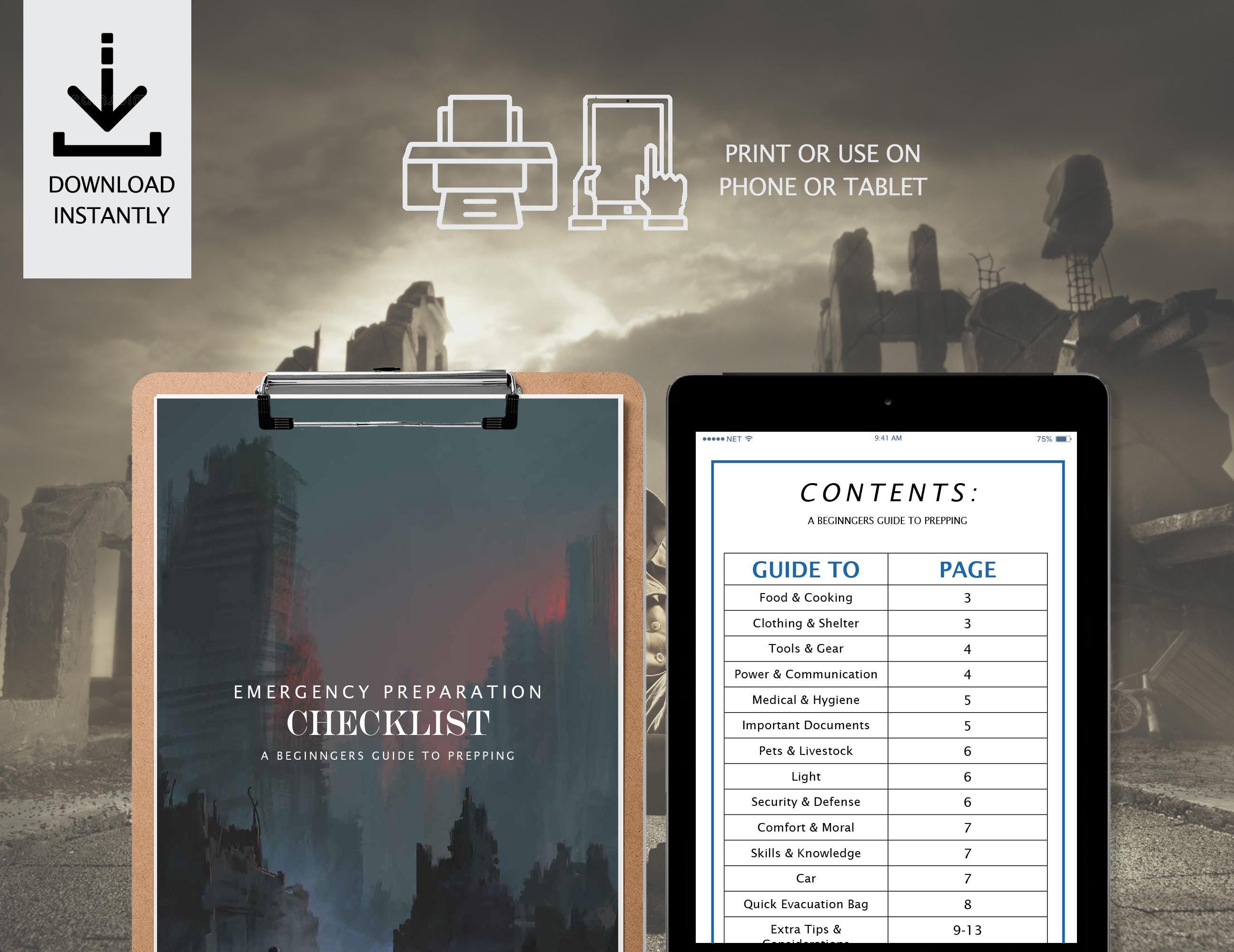 Doomsday Preppers Checklist | Survival Essentials Guide (PDF Instant ...