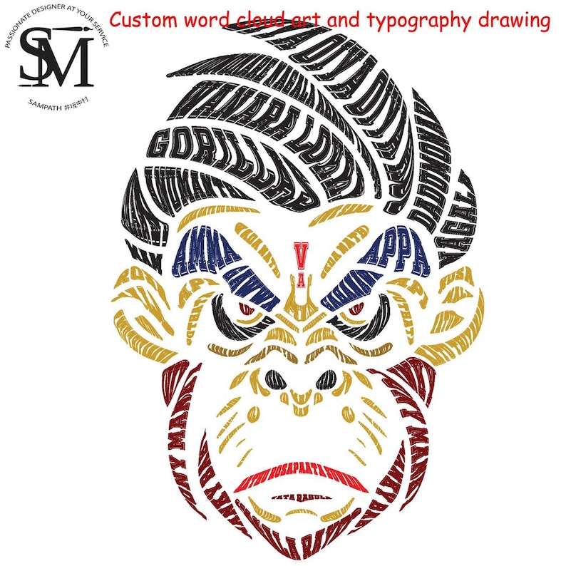 Custom Word Cloud Design, Word Cloud Art, Typography, for T Shirts ...