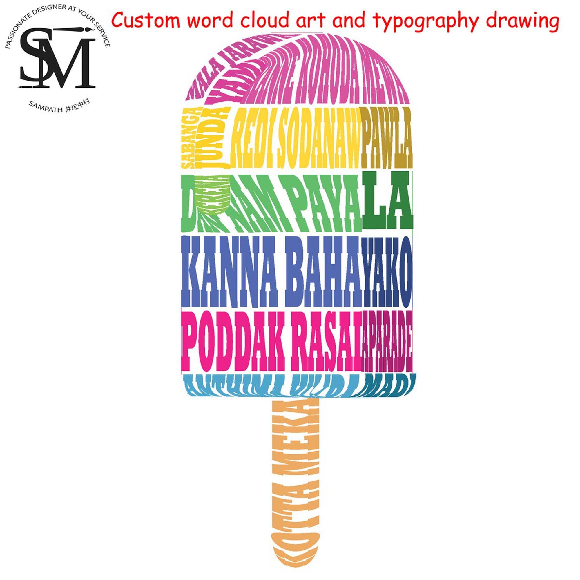 Custom Word Cloud Design, Word Cloud Art, Typography, for T Shirts ...