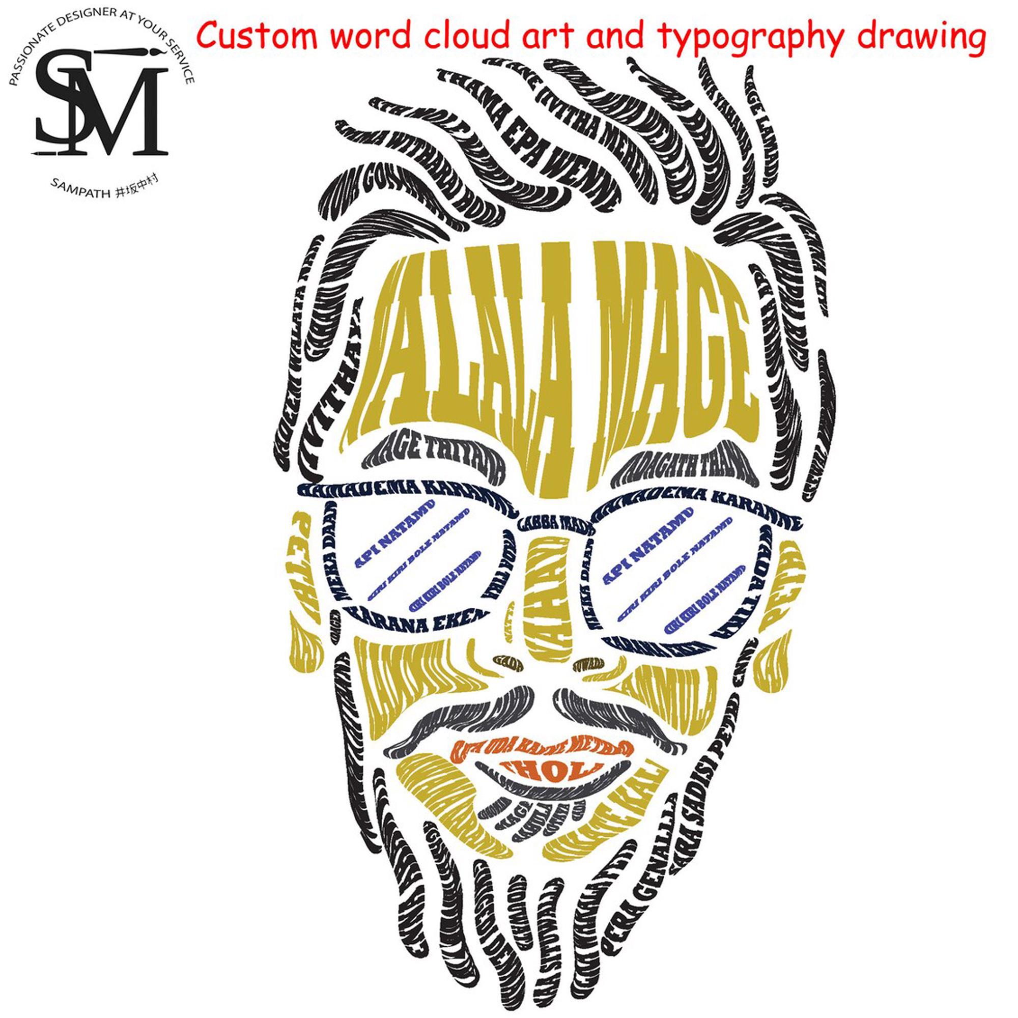 Custom Word Cloud Design, Word Cloud Art, Typography, for T Shirts ...