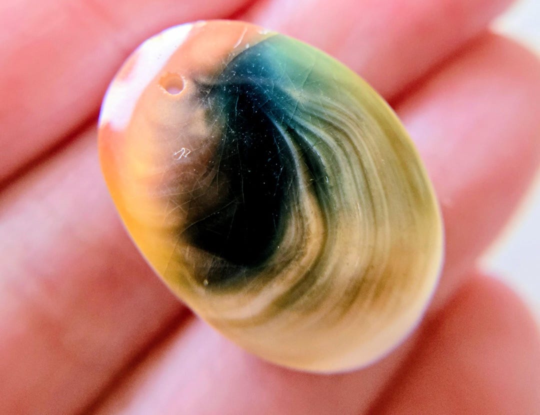 Beautiful Shiva Cats Eye Drilled Cabochon Bead Briolette 25mm X 18mm X ...