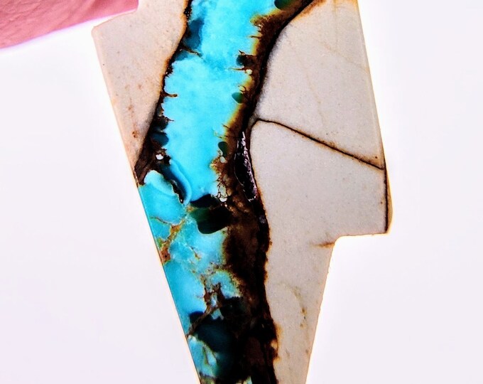 DELUXE and Rare AAA Royston Ribbon Turquoise Lightning Smooth Cabochon ...