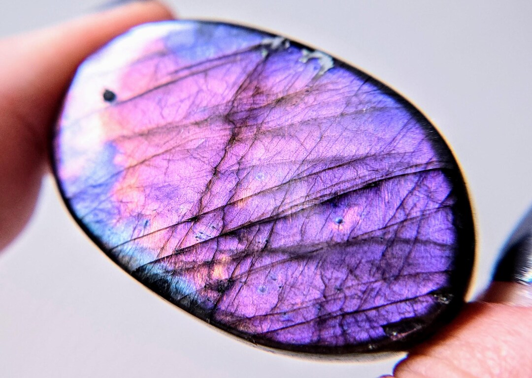 Gorgeous Focal Purple Multi Flash Spectrolite Labradorite Smooth ...