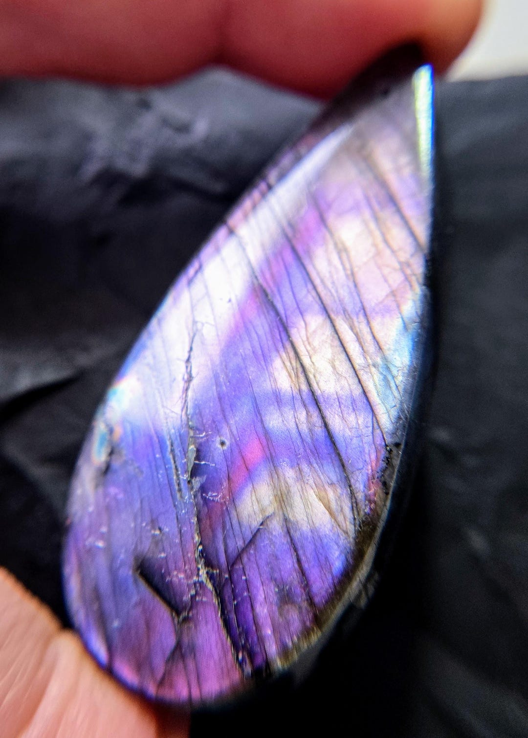 Giant Gorgeous Focal Purple Multi Flash Spectrolite Labradorite Smooth ...