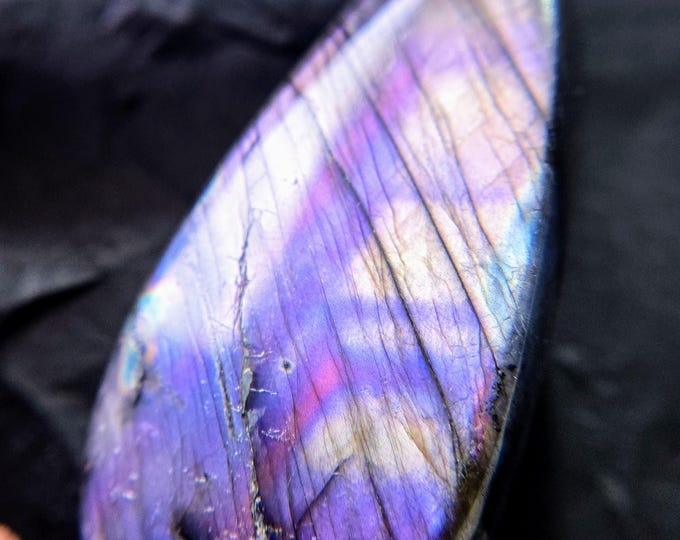 Giant Gorgeous Focal Purple Multi Flash Spectrolite Labradorite Smooth ...
