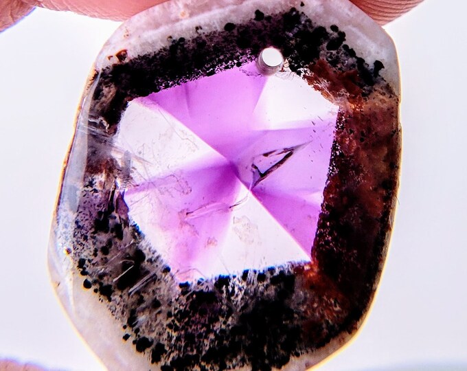 Gorgeous Focal Atomic Amethyst Smooth Drilled Cabochon Bead Briolette ...