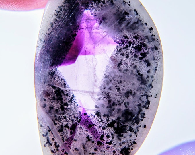 Ooo-huge Gorgeous Focal Atomic Amethyst Smooth Drilled Cabochon Bead ...