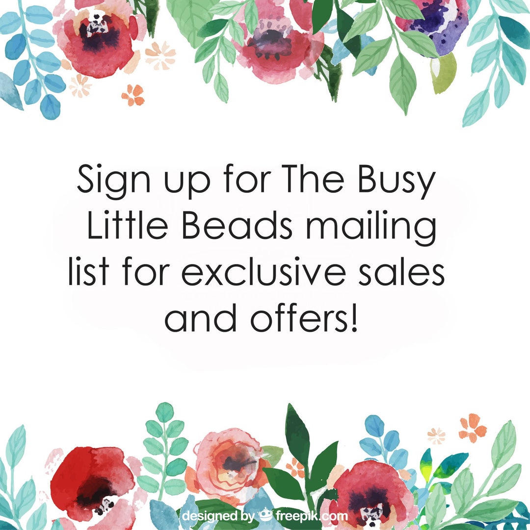 Sign up for the Busy Little Beads Mailing List-- Details Below - Etsy
