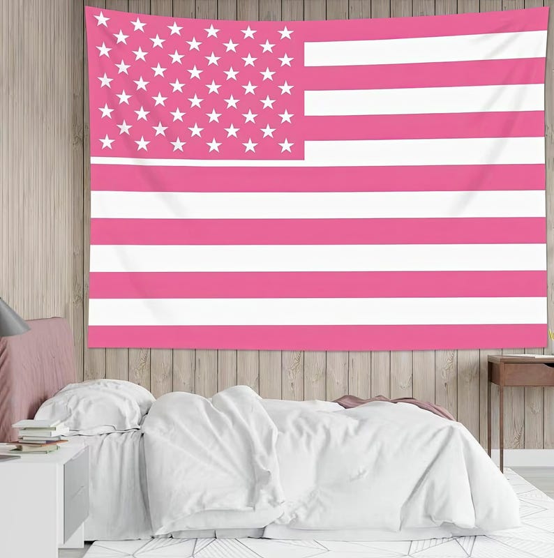 Heated Rivalry Tapestry, Hudson & Connor, Pink Flag LGBTQ Fabric Wall ...