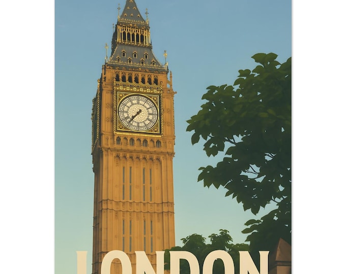 1960s “england” Vintage Style British Flag Travel Poster | Classic ...