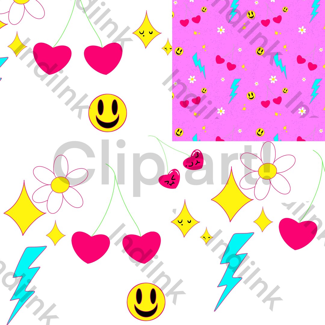 Cute Retro Clip Art 300 DPI PNG Cute Clip Art Indi Ink - Etsy