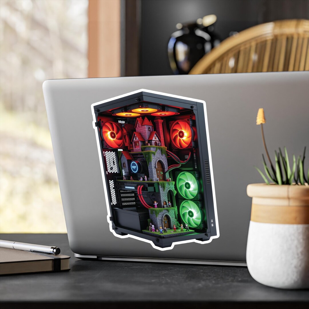 Cozy RGB Gamer PC Case Sticker: Waterproof Vinyl Art Decal - Etsy