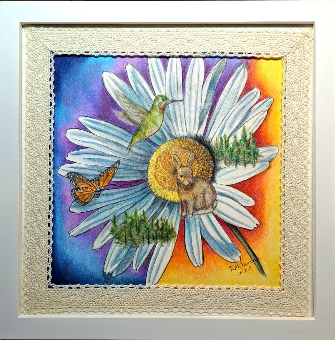 Colored Pencil Collage by Artbyruthrountree is a Collage of Animals and ...