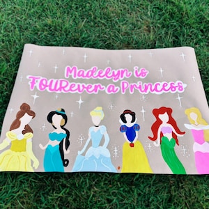Hand Painted Princess Birthday Banner: Custom Party Sign - Etsy