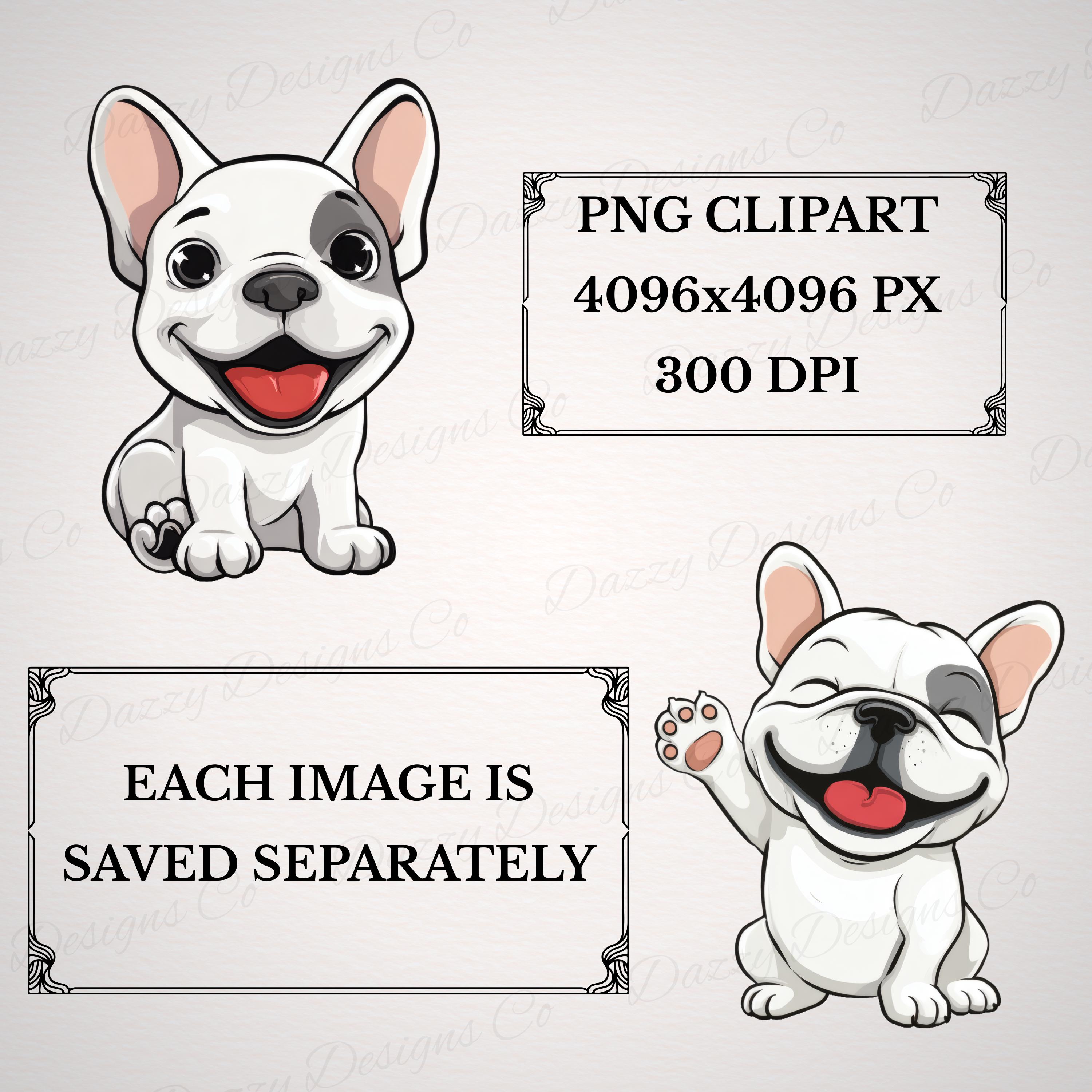 36 Cute Frenchie Clipart Bundle| Adorable Cartoon French Bulldog PNG at ...