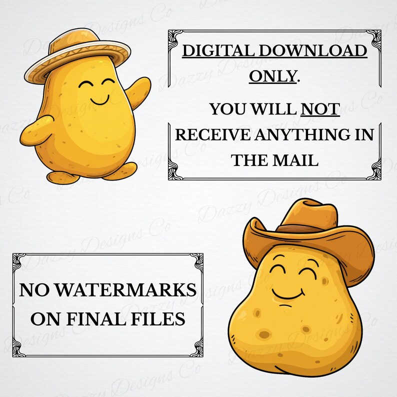28 Quirky Potato Clipart Bundle| Funny Spud Emotions PNG at 300 DPI ...