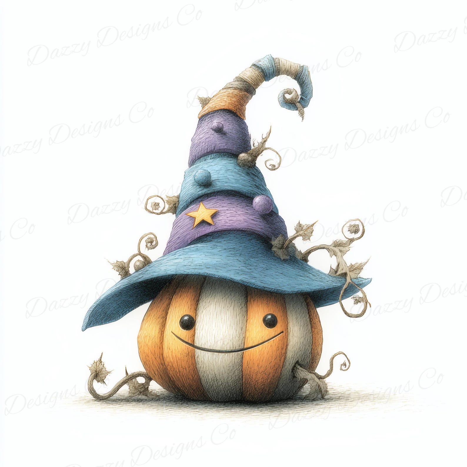 15 Quirky & Cute Jack-o'-lanterns Clipart Bundle Pack| 300 DPI JPG ...