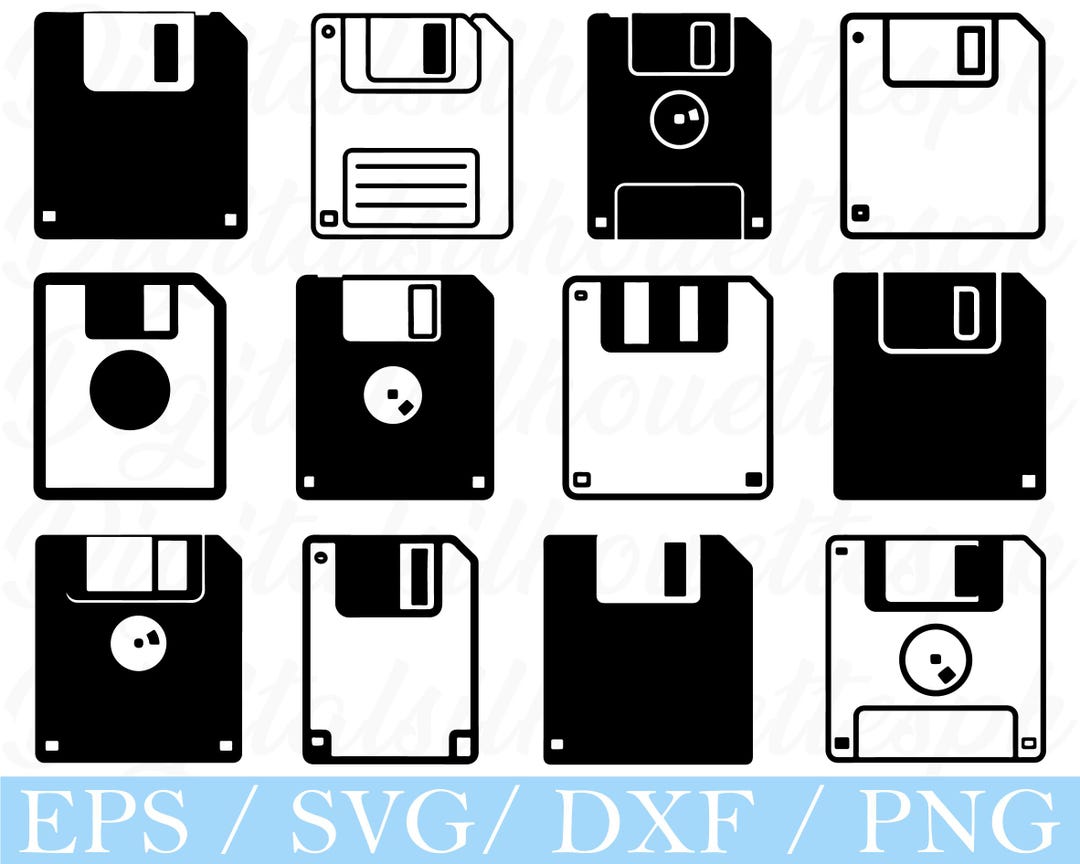 Floppy Disk Clipart: SVG, DXF, PNG Files (digital Download) - Etsy