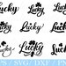 Lucky Typography Svg, Lucky Vector, Dxf, Png - Etsy