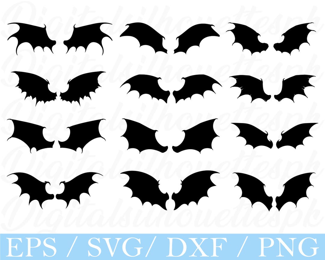 Dragon Wings Svg, Dragon Wings Silhouette, Dxf, Png - Etsy Australia