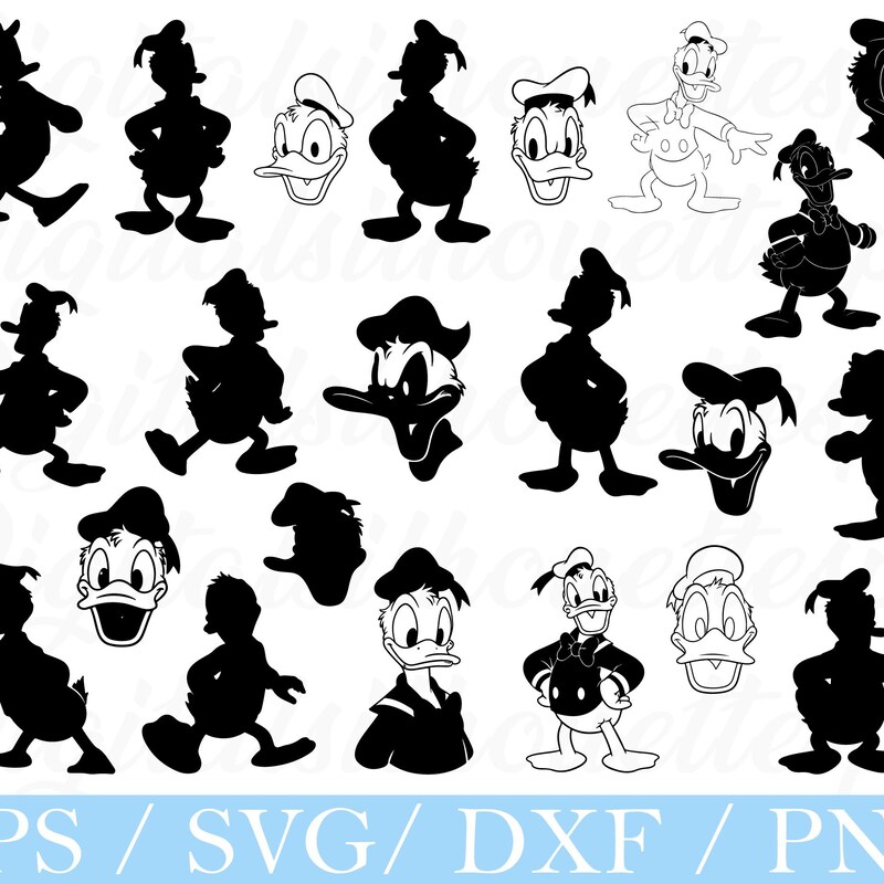 Donald Duck Svg - Etsy