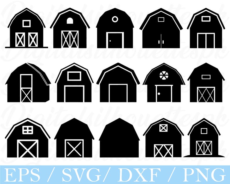 Barn Svg, Barn Silhouette, Barn Vector, Dxf, Png - Etsy