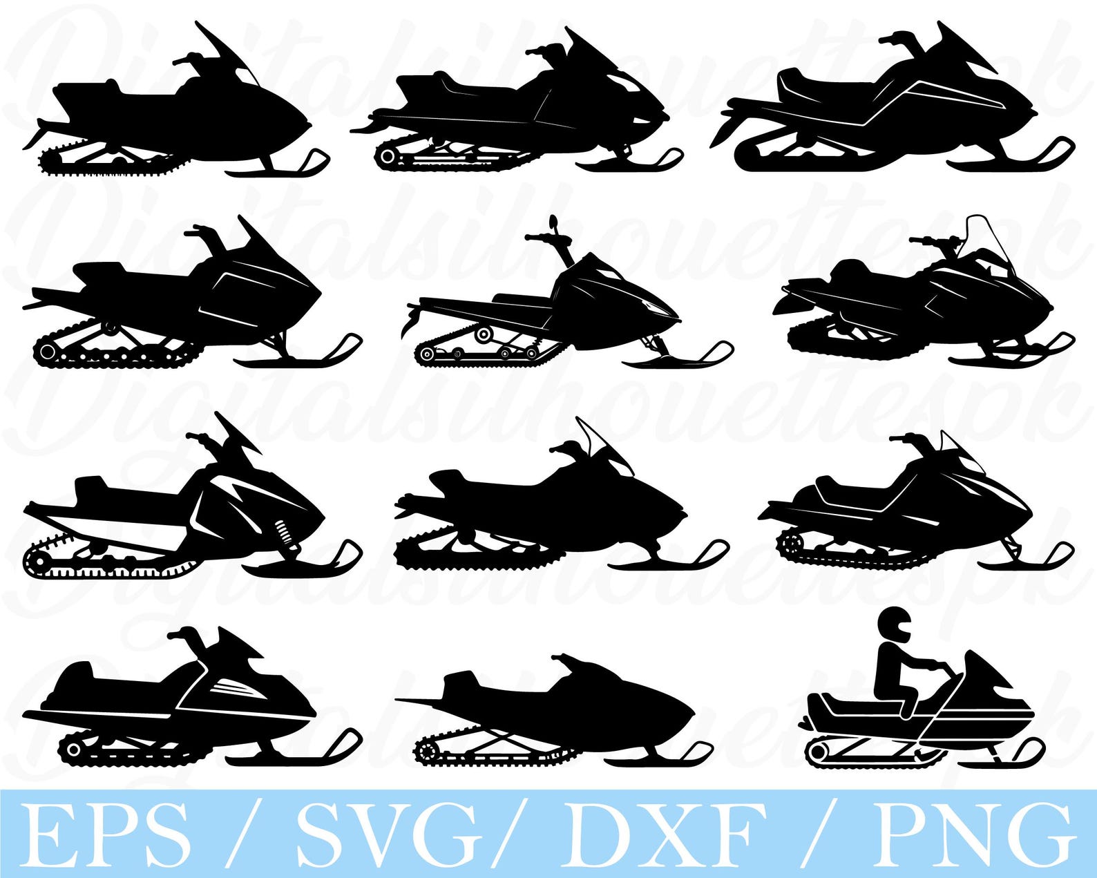 Snowmobile Svg, Snowmobile Silhouette, Dxf, Png - Etsy