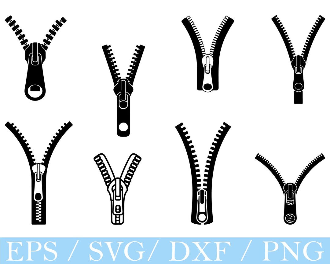 Zipper SVG Bundle: Silhouette Vector Graphics (digital Download) - Etsy