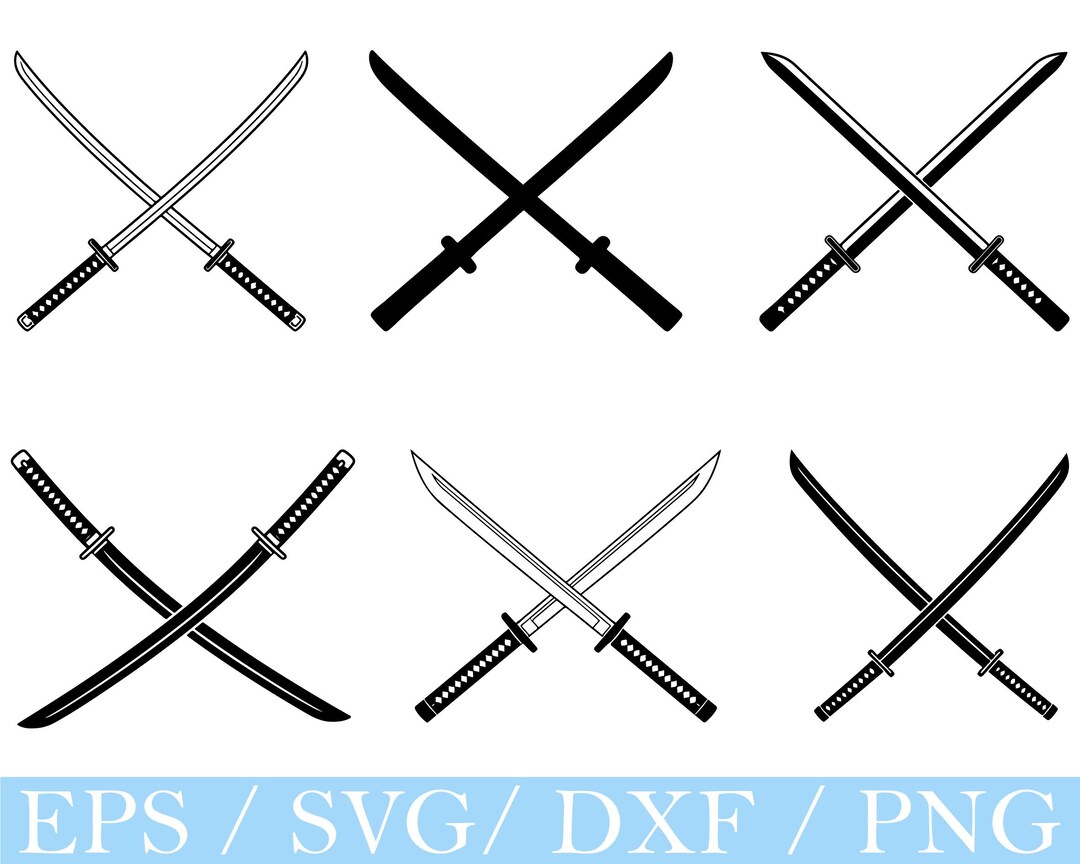 Cross Katana Svg, Cross Katana Silhouette, Cross Katana Vector, Dxf ...