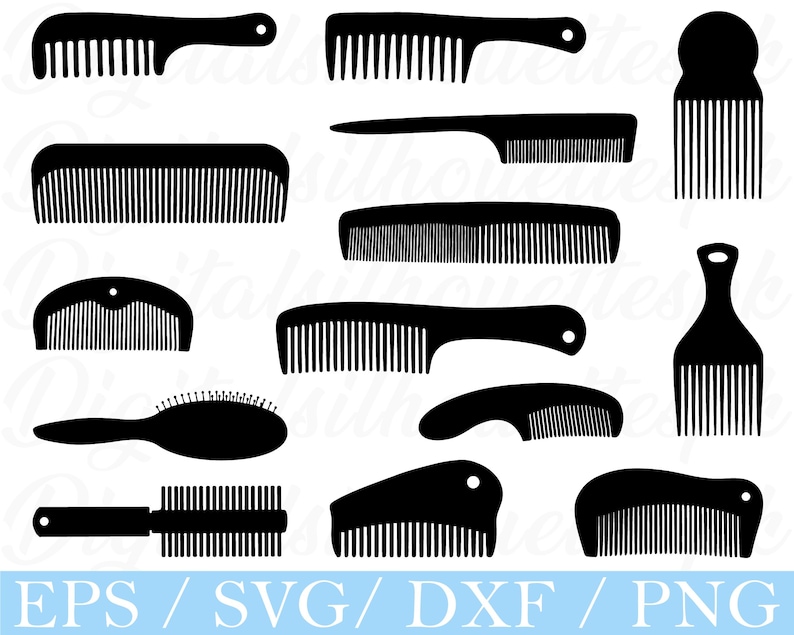 Combs Svg, Combs Silhouette, Dxf, Png - Etsy