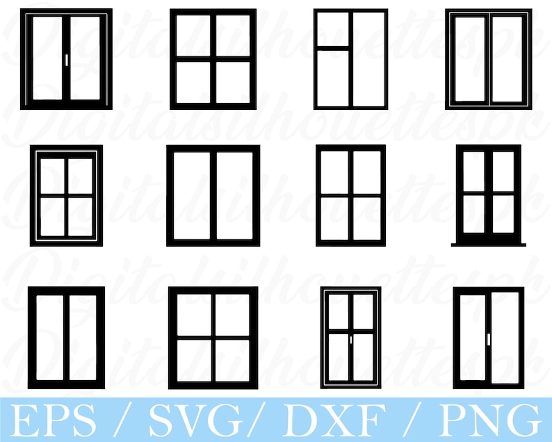 Windows Svg, Window Silhouette, Dxf, Png - Etsy