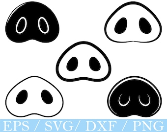 Pig Snout Clipart, Cute Pink Pig Nose SVG Cut File, Animal Nose, Swine ...