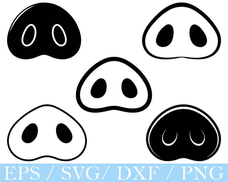 Pig Nose Vector Art: Silhouette Graphic Design (digital Download - Etsy
