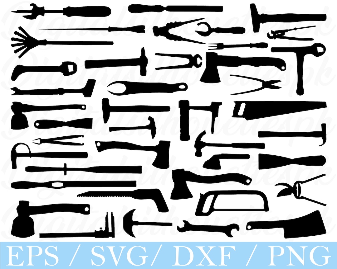 Vintage Work Tools Svg, Work Tools Silhouette, Dxf, Png - Etsy