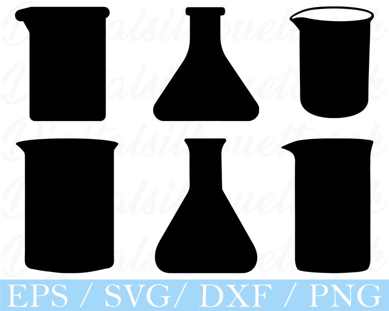 Beaker Svg, Beaker Silhouette, Dxf, Png - Etsy
