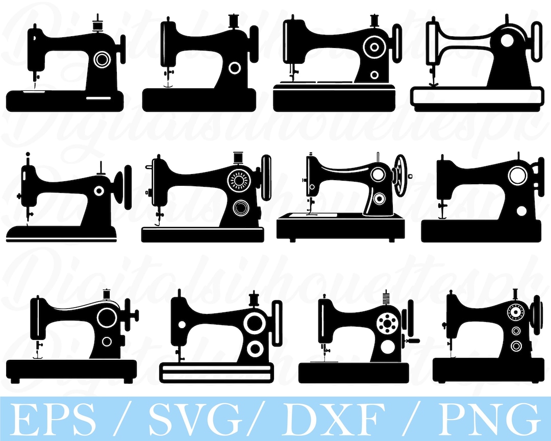 Sewing Machine SVG Bundle: Silhouette, DXF, PNG (digital Download) - Etsy