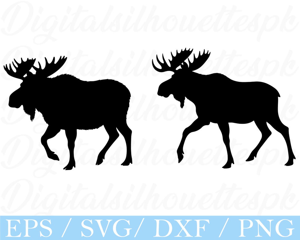 Moose Silhouette SVG: Vector Graphics for DIY Crafts (digital Download ...