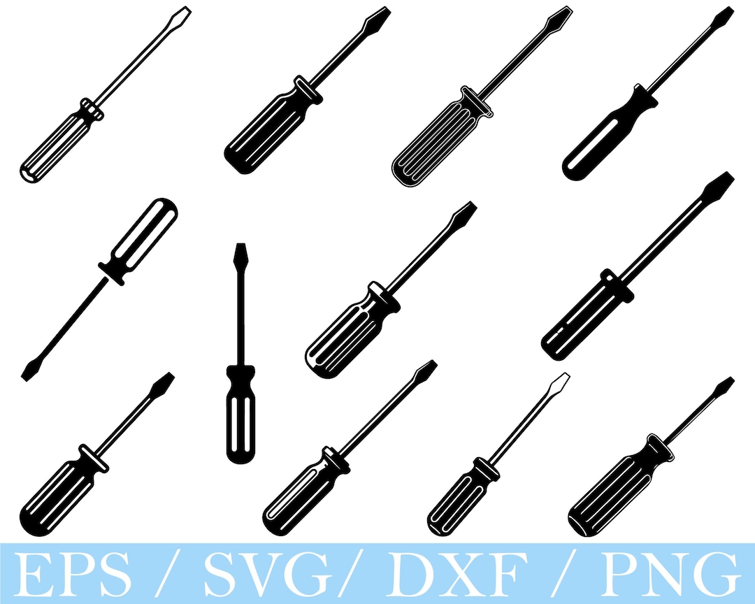 Screwdriver SVG Bundle: Silhouette, Vector, PNG, DXF (digital Download ...