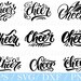 Cheer Typography Svg, Cheer Text Silhouette, Dxf, Png - Etsy