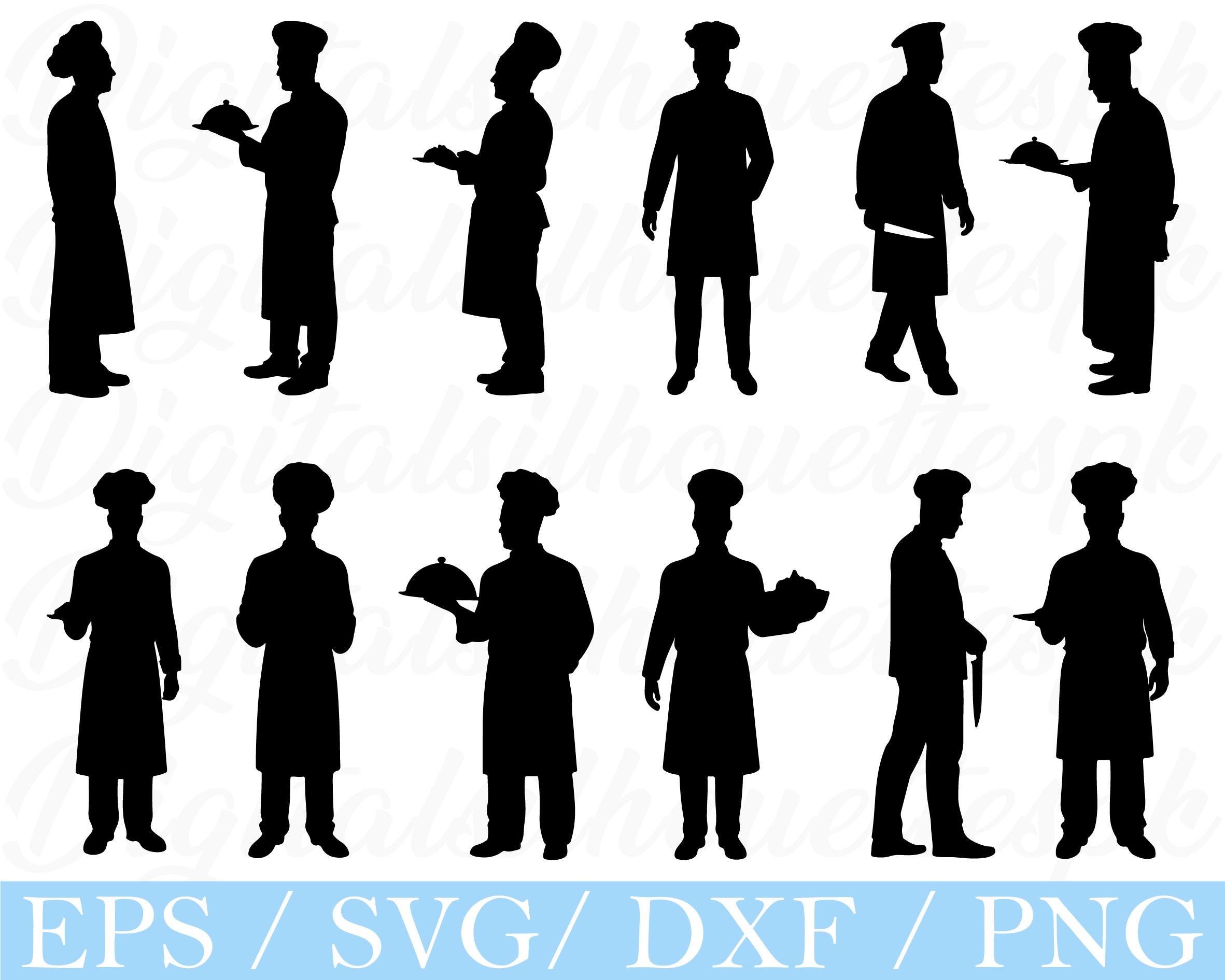 Chef Svg, Chef Silhouette, Chef Vector, Dxf, Png - Etsy