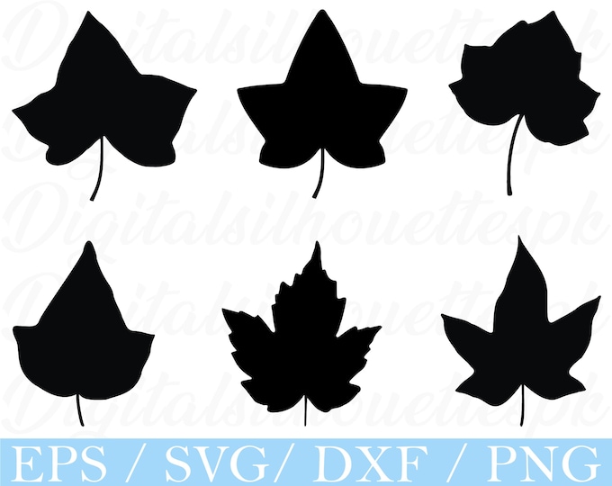 Ivy Leaf Svg Bundle for Cricut and Silhouette, Leaves Svg, Garden Svg ...