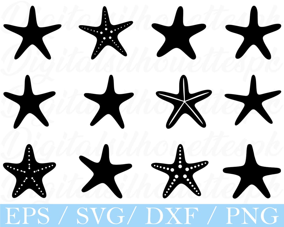 Starfish Svg, Starfish Silhouette, Dxf, Png - Etsy