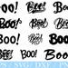 Boo Typography Svg, Boo Text Silhouette, Dxf, Png - Etsy