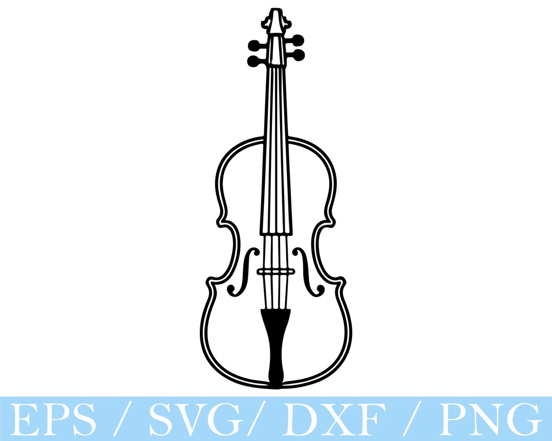 Violin Svg, Violin Silhouette, Violin Cut File, Violin Vector, Dxf, Png ...