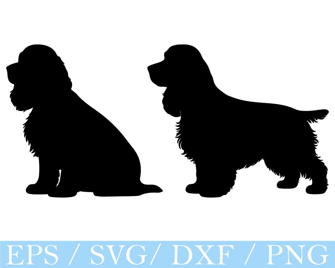 Cocker Spaniel Dog Svg, Cocker Spaniel Silhouette, Dxf, Png - Etsy
